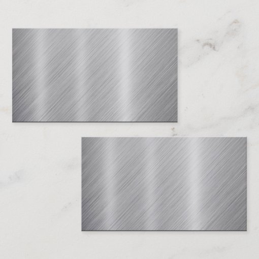 Stainless Steel texture "Blank" Business Card | Zazzle