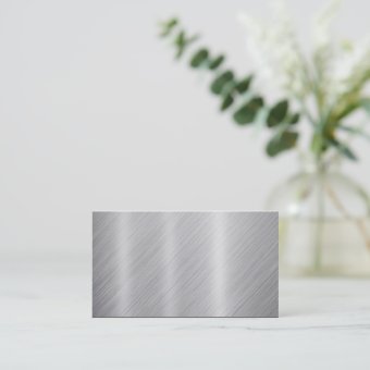 Stainless Steel texture "Blank" Business Card | Zazzle