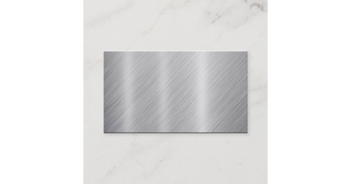 Stainless Steel texture "Blank" Business Card | Zazzle