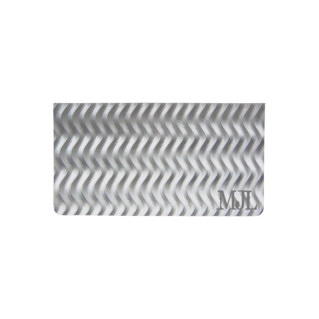 Stainless Steel Textured Industrial Metal Sheet Checkbook Cover | Zazzle