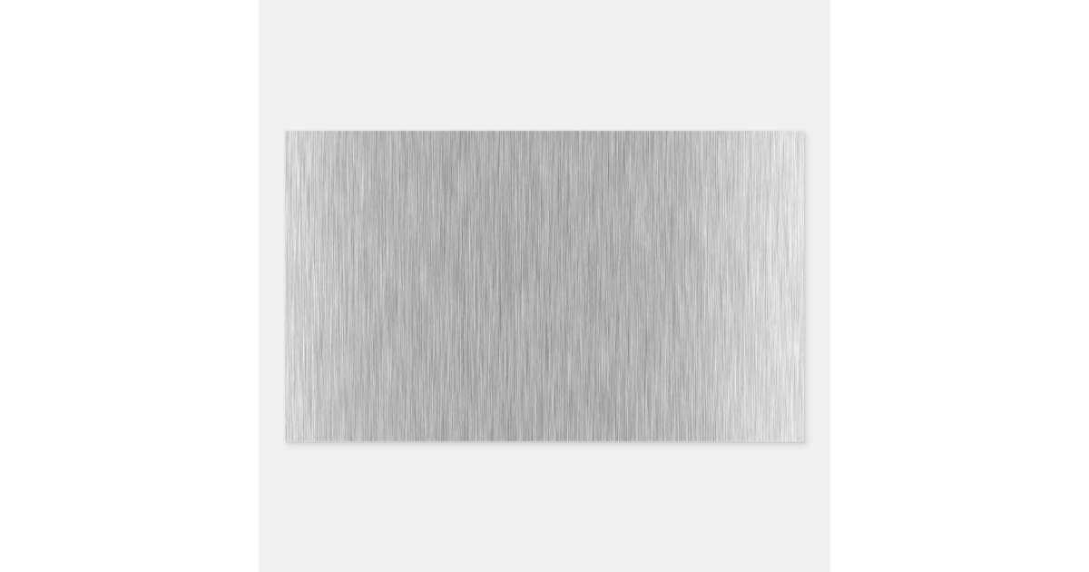 Stainless Steel Textured Rectangular Sticker | Zazzle