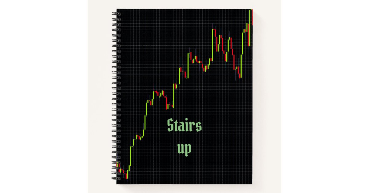 Stairs up Candlestick Chart notebook | Zazzle