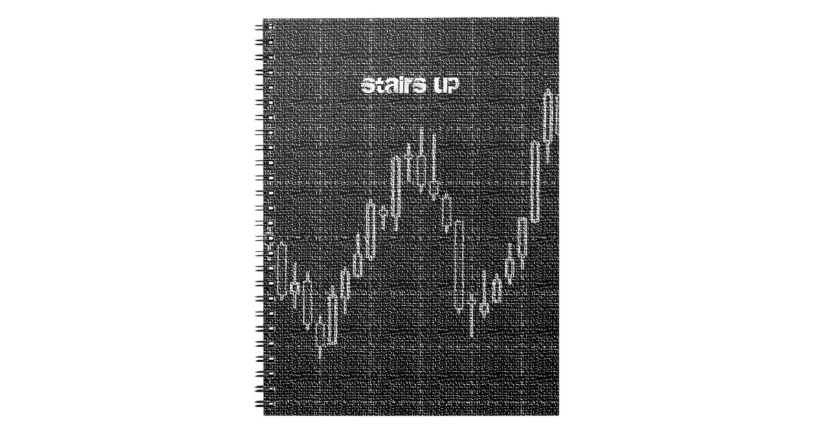 Stairs up Candlestick Chart Notebook | Zazzle