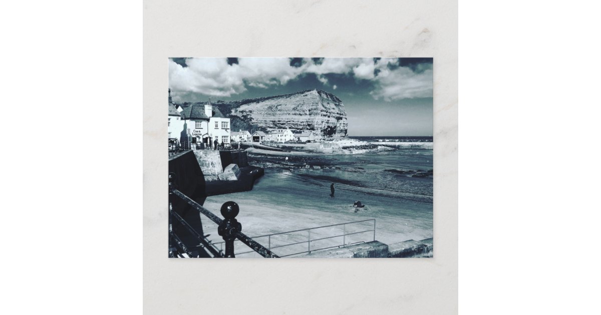 Staithes harbour view, North Yorkshire. Postcard | Zazzle