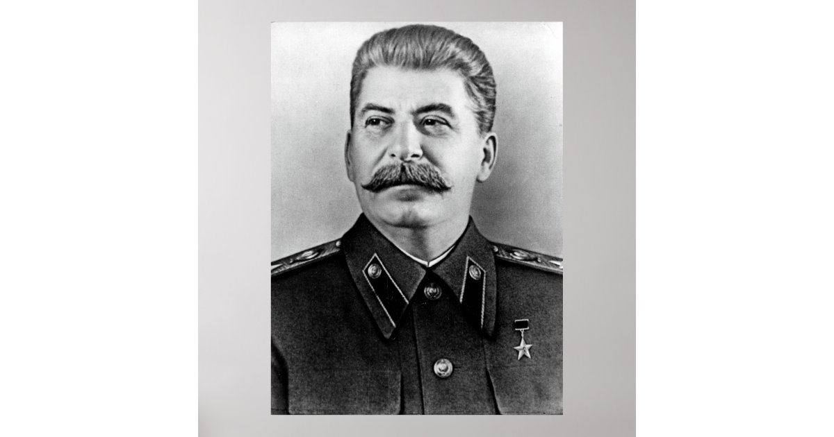 Stalin photo portrait poster | Zazzle