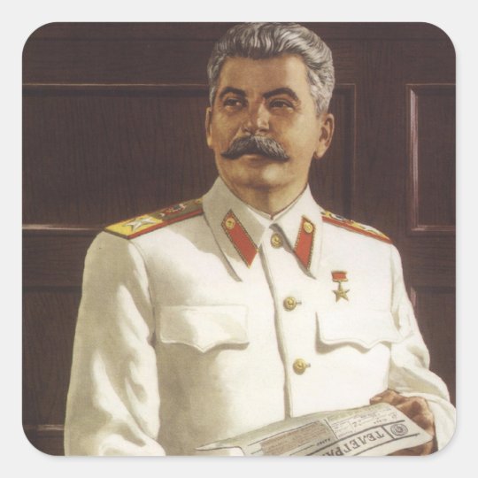 Stalin Square Sticker | Zazzle.com