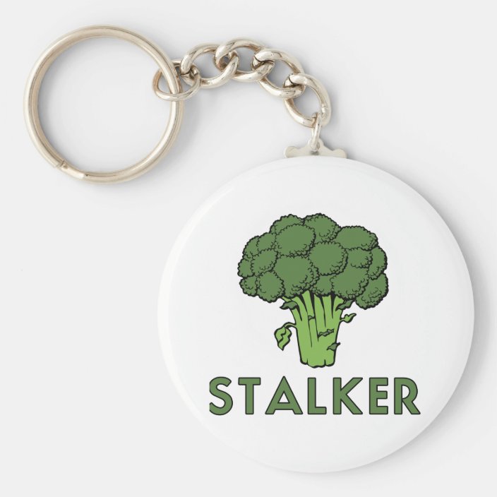 STALKER Funny Broccoli Fun Humor Pun Keychain | Zazzle.com