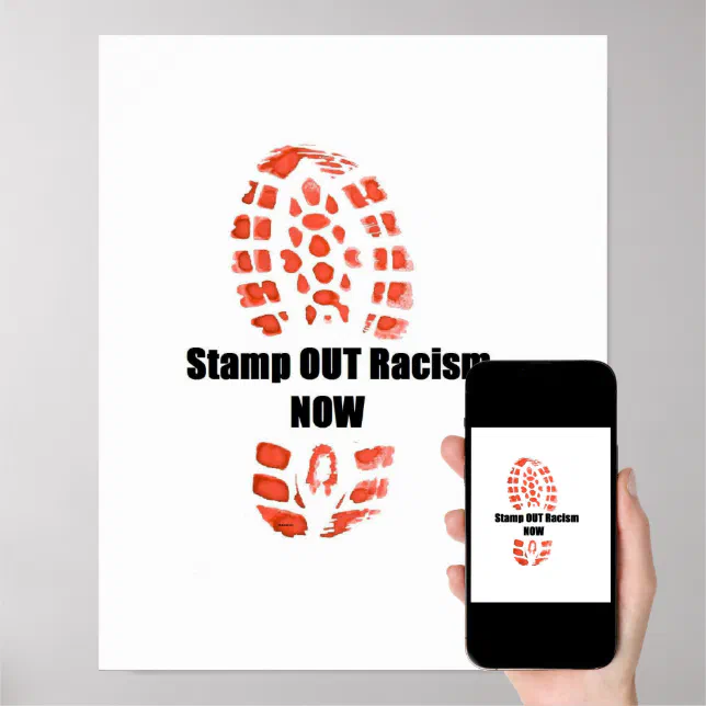 Stamp out Racism Poster | Zazzle