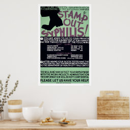 Stamp Out Syphilis 1940 WPA Poster | Zazzle