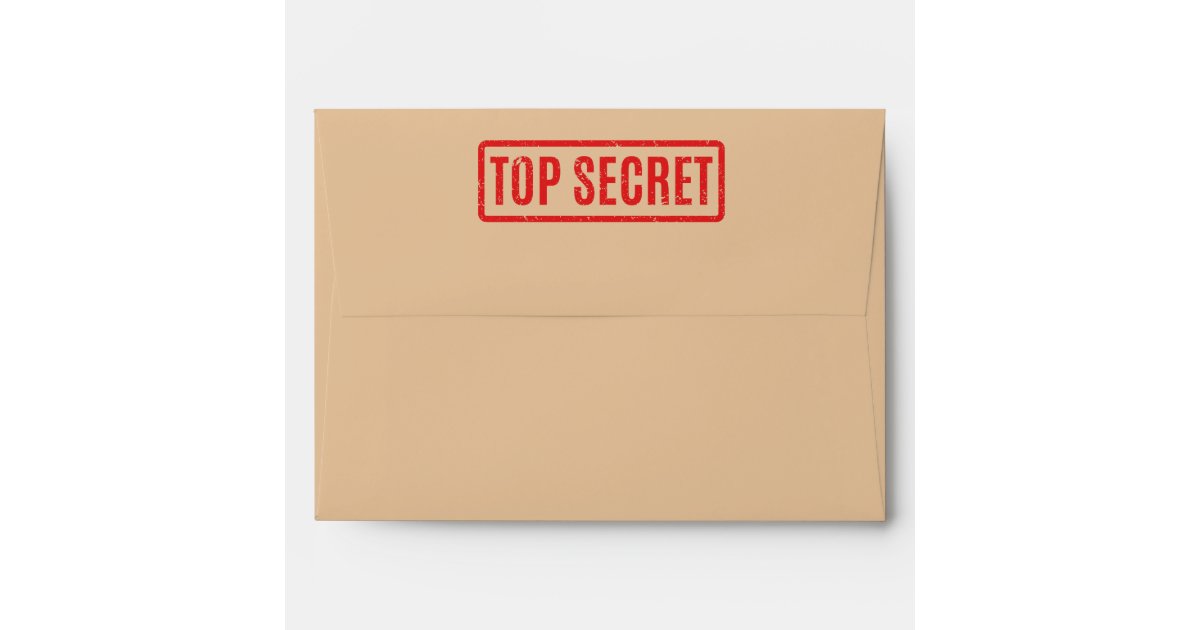 Stamped Top Secret Envelope | Zazzle