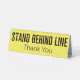 Stand Behind Line Table Tent Sign | Zazzle