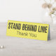 Stand Behind Line Table Tent Sign | Zazzle