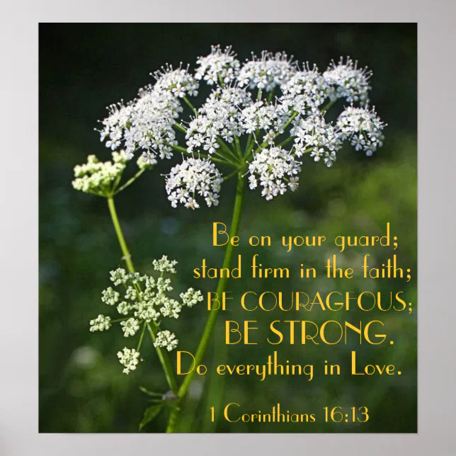 stand firm in faith bible verse poster | Zazzle