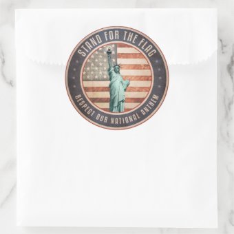 Stand For The Flag Classic Round Sticker | Zazzle
