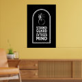 Stand Guard At the Door Of Your Mind - Quote Poster | Zazzle