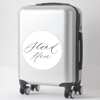 Stand Here Large Floor Marker Social Distance Shop Sticker | Zazzle