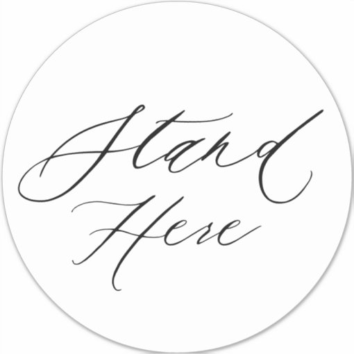 Stand Here Large Floor Marker Social Distance Shop Sticker | Zazzle