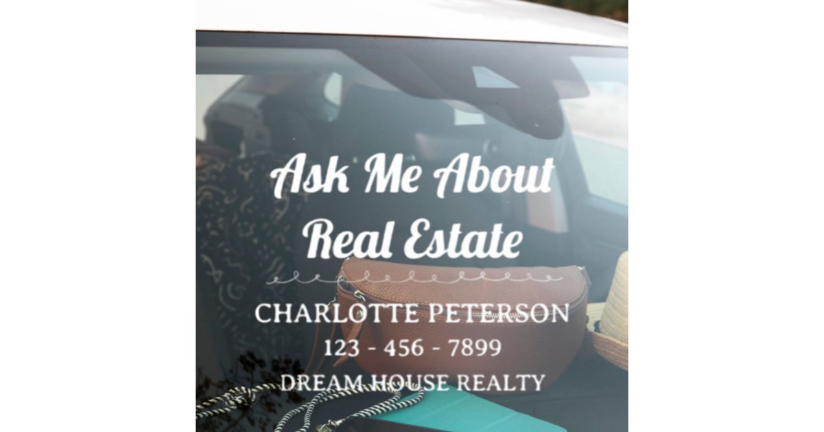 Stand Out with a Professional Realtor Car Decal | Zazzle