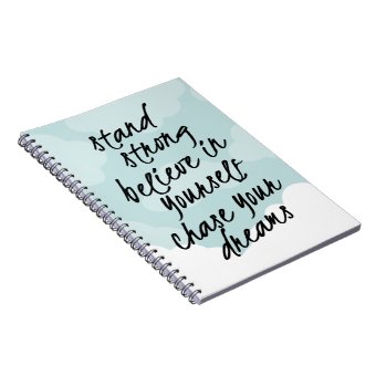 Stand Strong, Be Yourself Motivational Quote Notebook | Zazzle