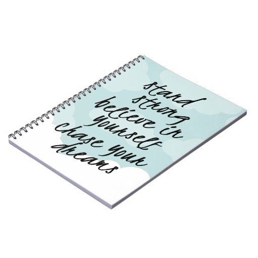 Stand Strong, Be Yourself Motivational Quote Notebook | Zazzle