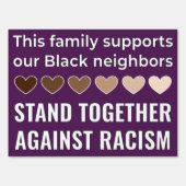 Stand Together Against Racism - Double Sided Sign | Zazzle