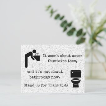 Stand Up for Trans Kids Protest Postcard | Zazzle