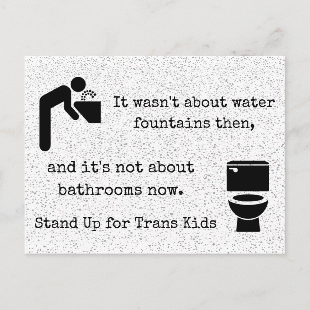 Stand Up for Trans Kids Protest Postcard | Zazzle