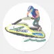 Stand Up Jet Ski SuperJet Classic Round Sticker | Zazzle
