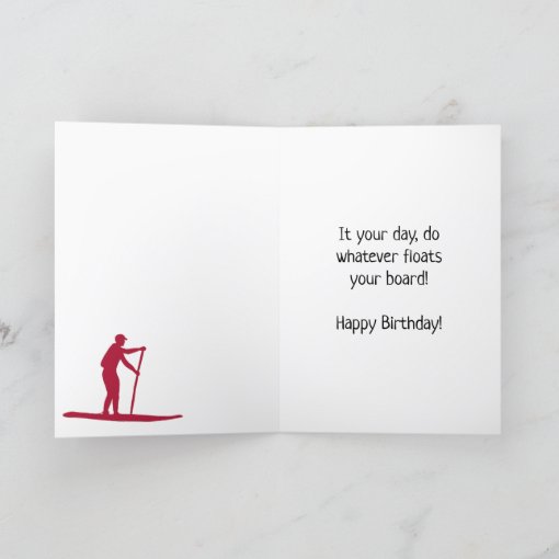 Stand Up Paddle Board SUP Personalized Card | Zazzle