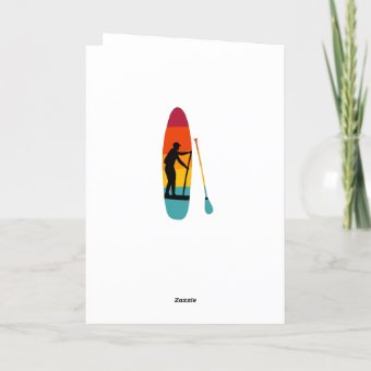 Stand Up Paddle Board SUP Personalized Card | Zazzle