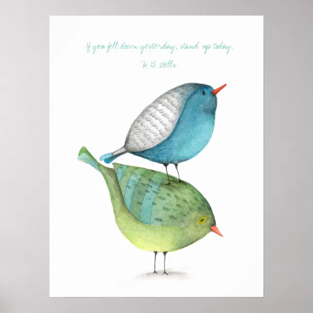 Stand Up Today White Background Poster | Zazzle