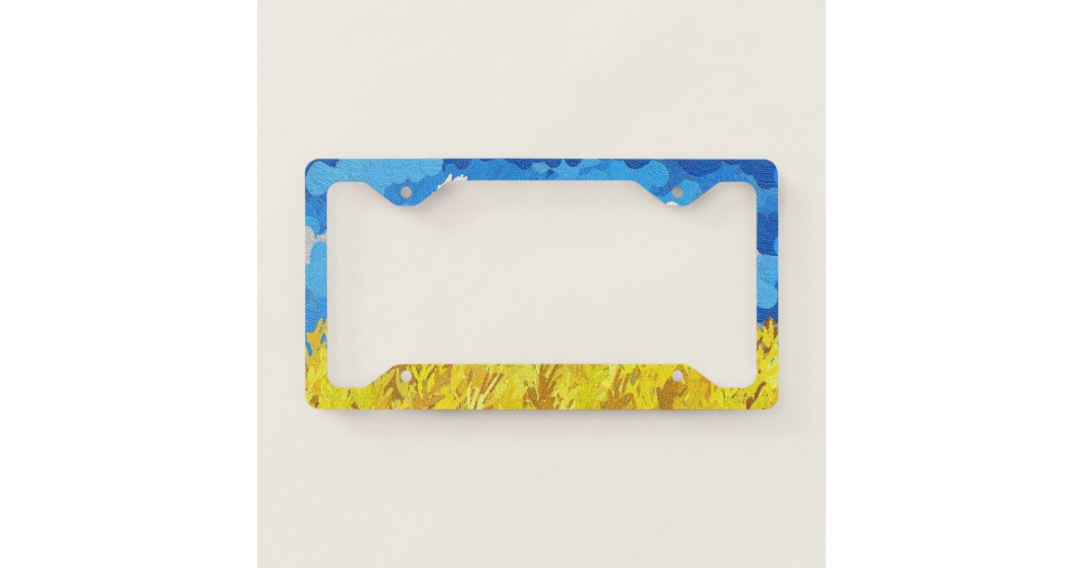 STAND WITH UKRAINE! LICENSE PLATE FRAME | Zazzle
