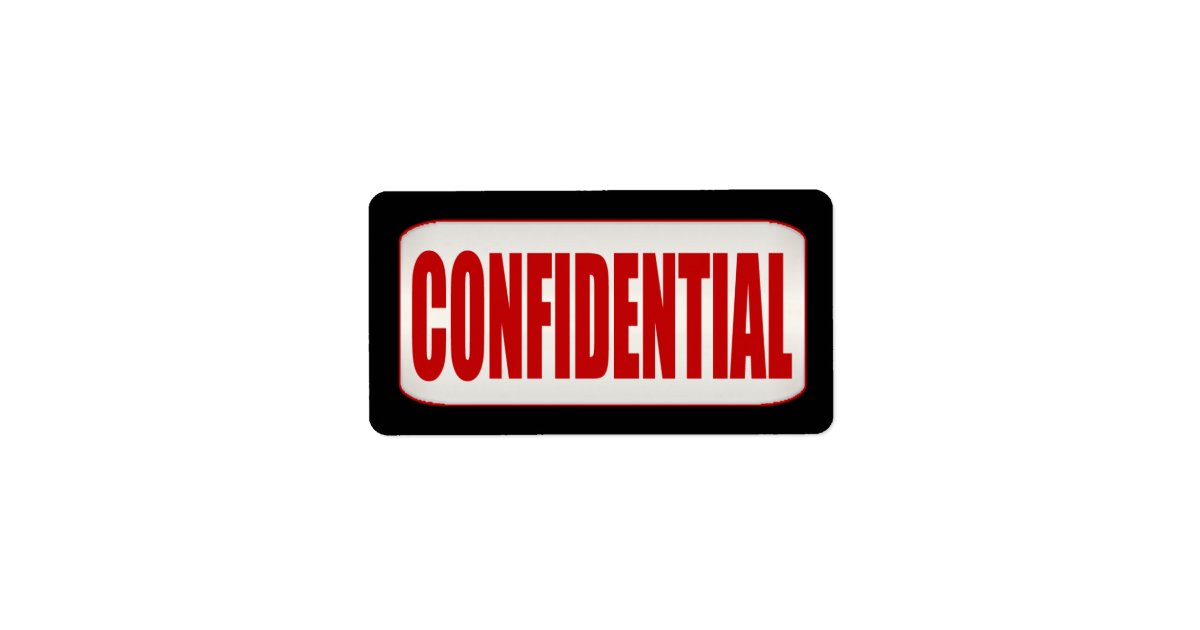 Standard Business Confidential Medium Label | Zazzle