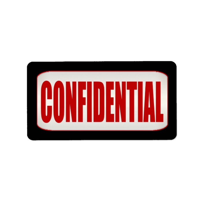 Standard Business Confidential Medium Label | Zazzle.com