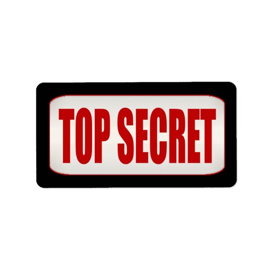 Standard Business Top Secret Medium Label | Zazzle.com