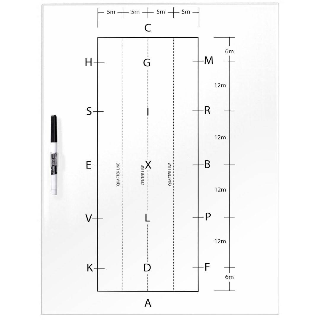 Standard Dressage Arena Template Horse Competition Dry Erase Board | Zazzle