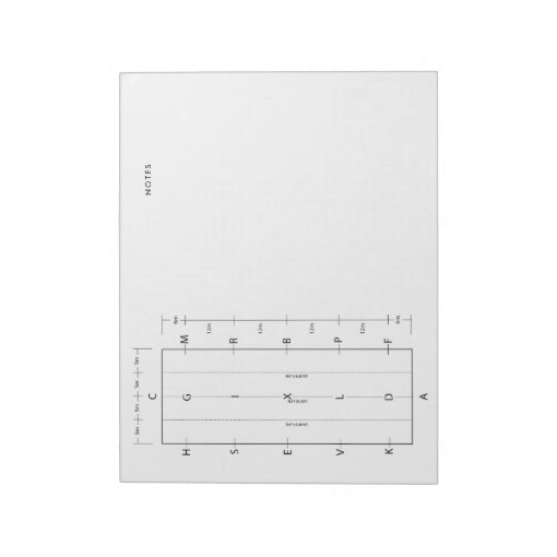 Standard Dressage Arena Template Horse Competition Notepad | Zazzle