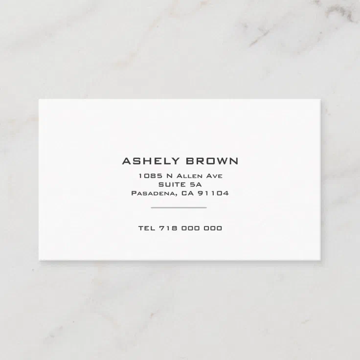 Standard Minimalist Business card | Zazzle