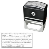 Standard Notary Public Acknowledgement Custom Self-inking Stamp | Zazzle