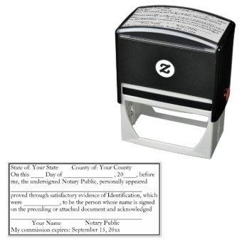 Standard Notary Public Acknowledgement Custom Self-inking Stamp | Zazzle