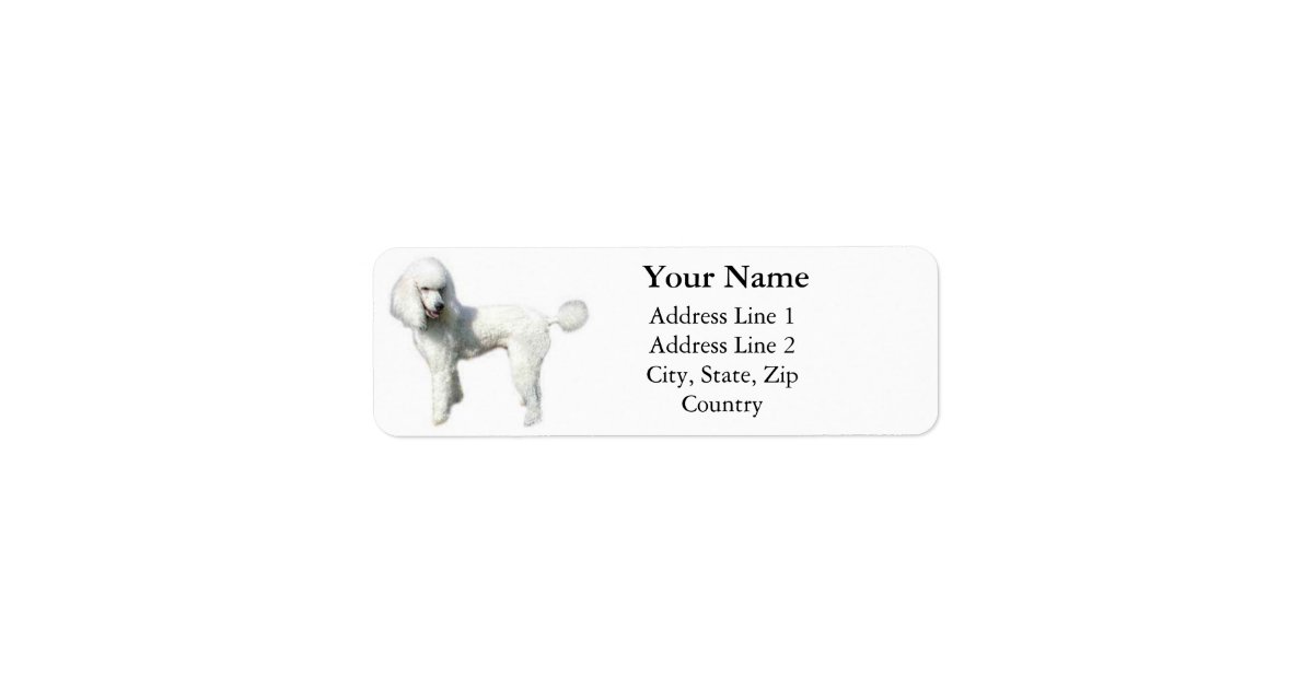 Standard Poodle Address Labels | Zazzle