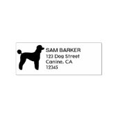 Standard Poodle Silhouette Return Address Rubber Stamp | Zazzle