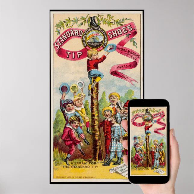Standard Tip Shoes Vintage Advertisement Poster | Zazzle