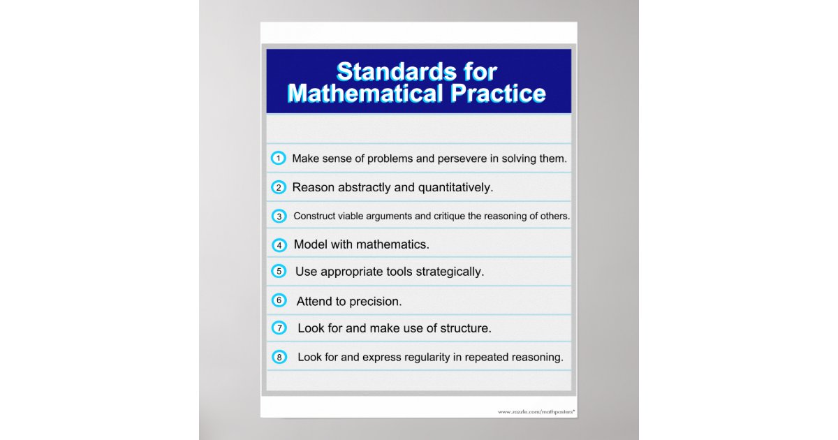 Standards for Mathematical Practice Poster | Zazzle