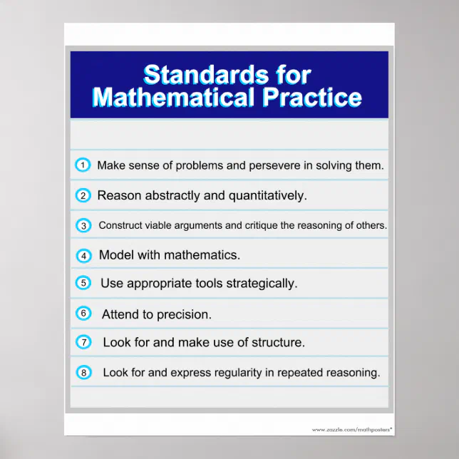 Standards for Mathematical Practice Poster | Zazzle