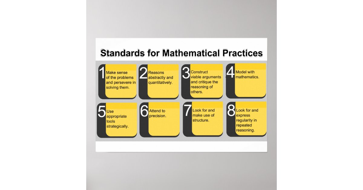 Standards for Mathematical Practices Poster | Zazzle
