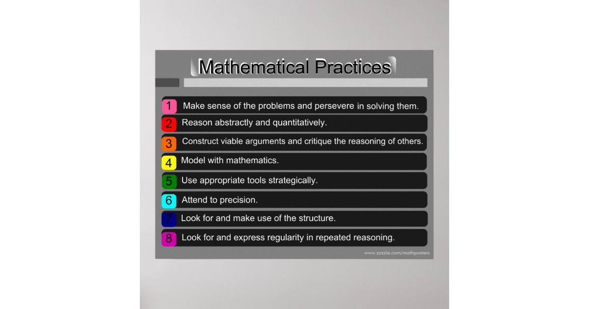 Standards for Mathematical Practices Poster | Zazzle