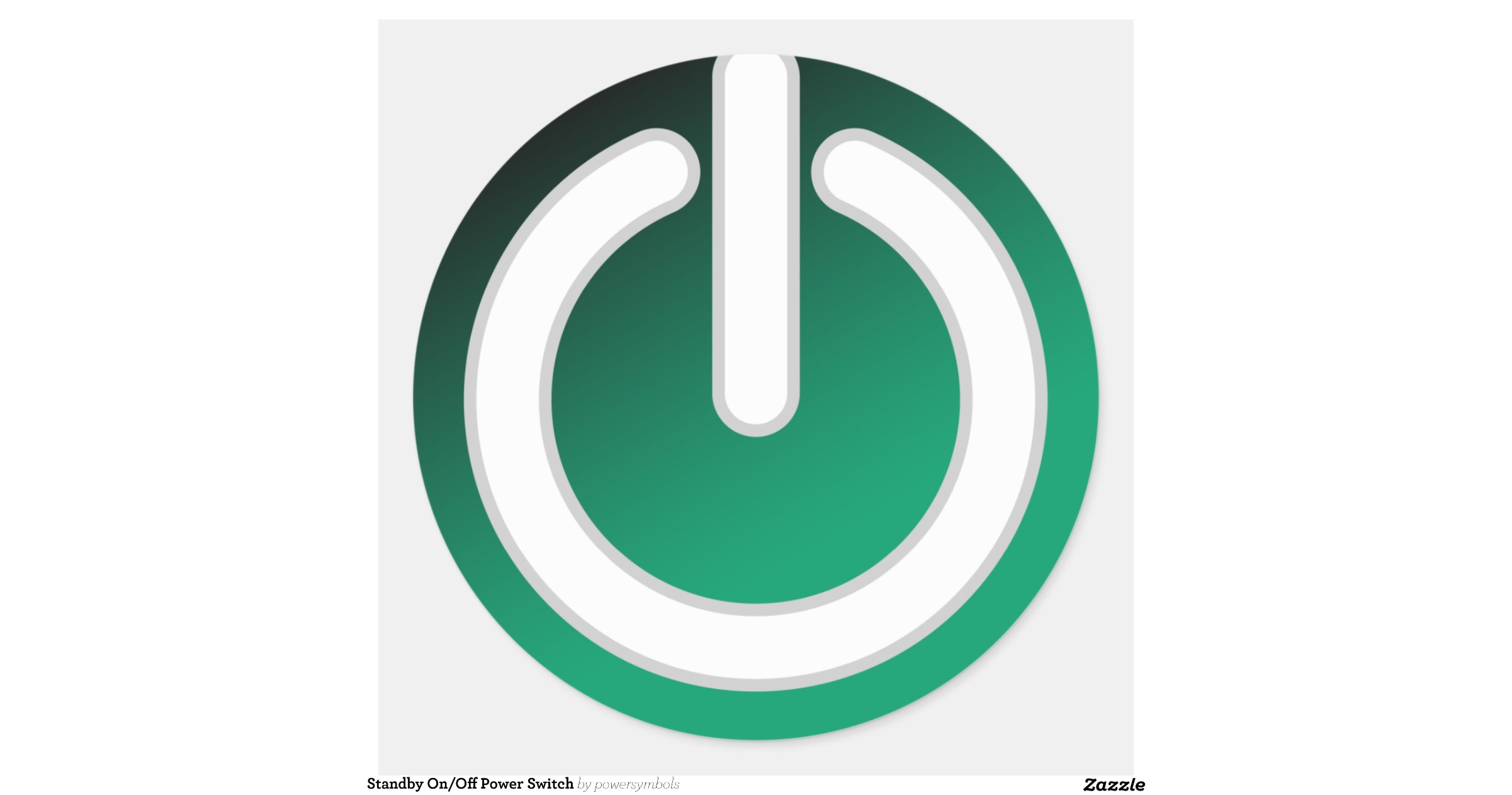 Standby On/Off Power Switch Classic Round Sticker | Zazzle