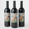 Standing Red Fox Birthday Wine Label | Zazzle