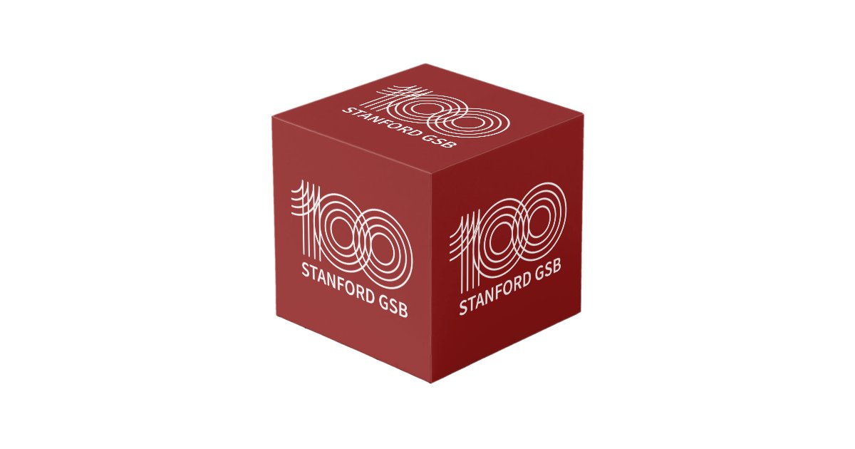 Stanford GSB 100th Anniversary Logo Cube | Zazzle